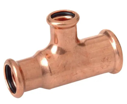 28MM X 28MM X 22MM COPPER REDUCING TEE - AK Valves Ltd