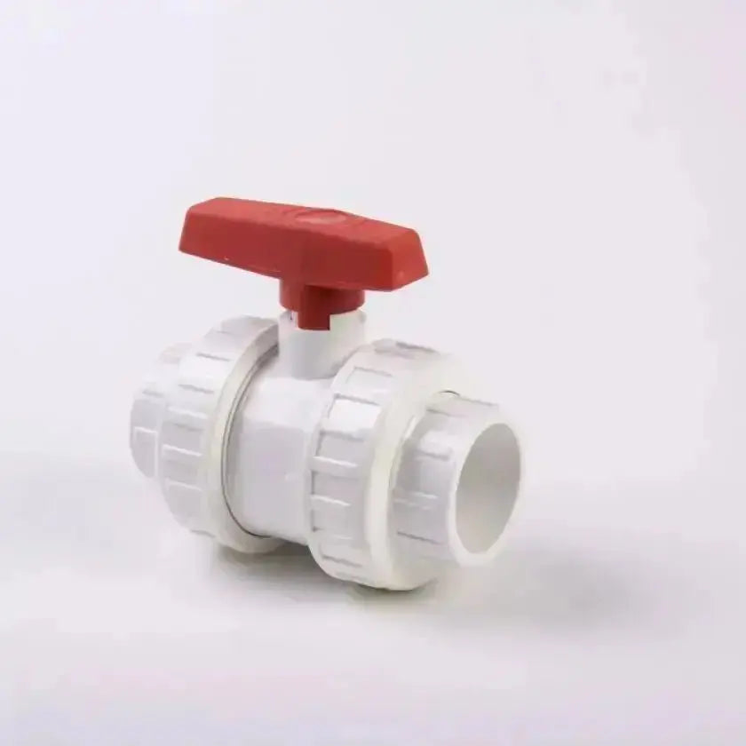 White PVC Double Union Ball Valve - Plimex – AK Valves Ltd